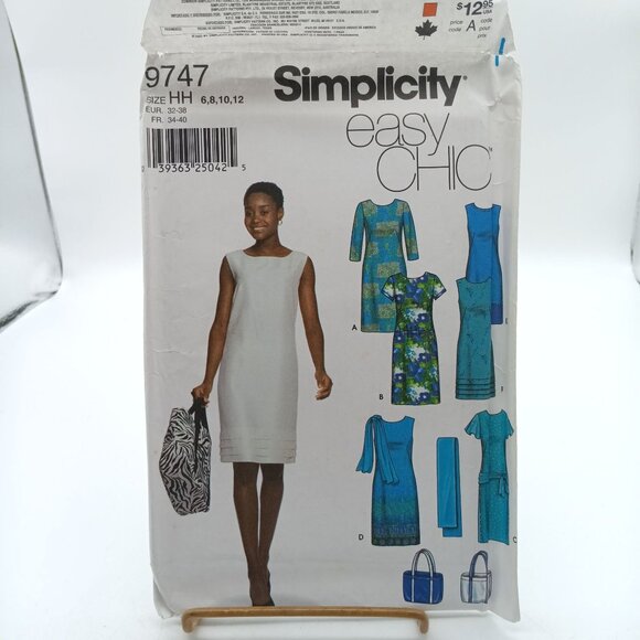 Simplicity | Office | Uncut Vintage Simplicity 9747 Sewing Pattern Easy ...